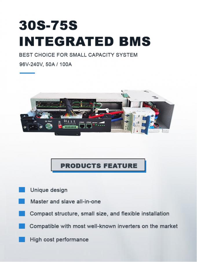 GCE Integrated BMS 60S 75S 50A 100A Master Slave BMS All in One Battery ...