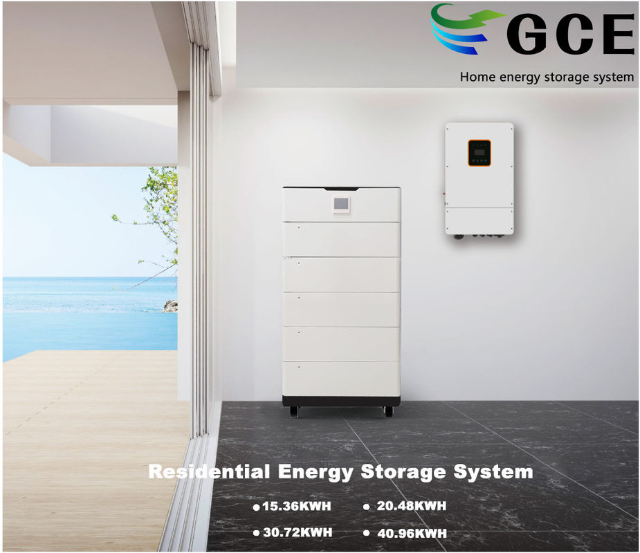 Residential ESS Solution Home Energy Storage System 40.96KWH Stackable LiFePO4 Battery System ...