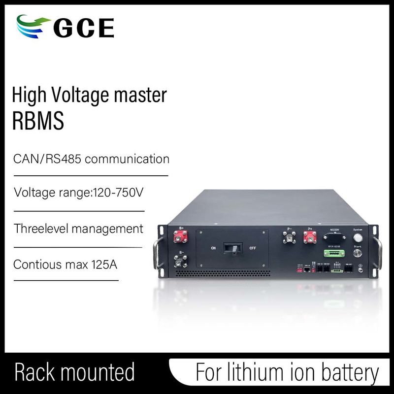 Battery Energy Storage Solution Master Slave LFP/NMC/LTO BMS 136S 435.2V 125A BMS 3U For ESS UPS