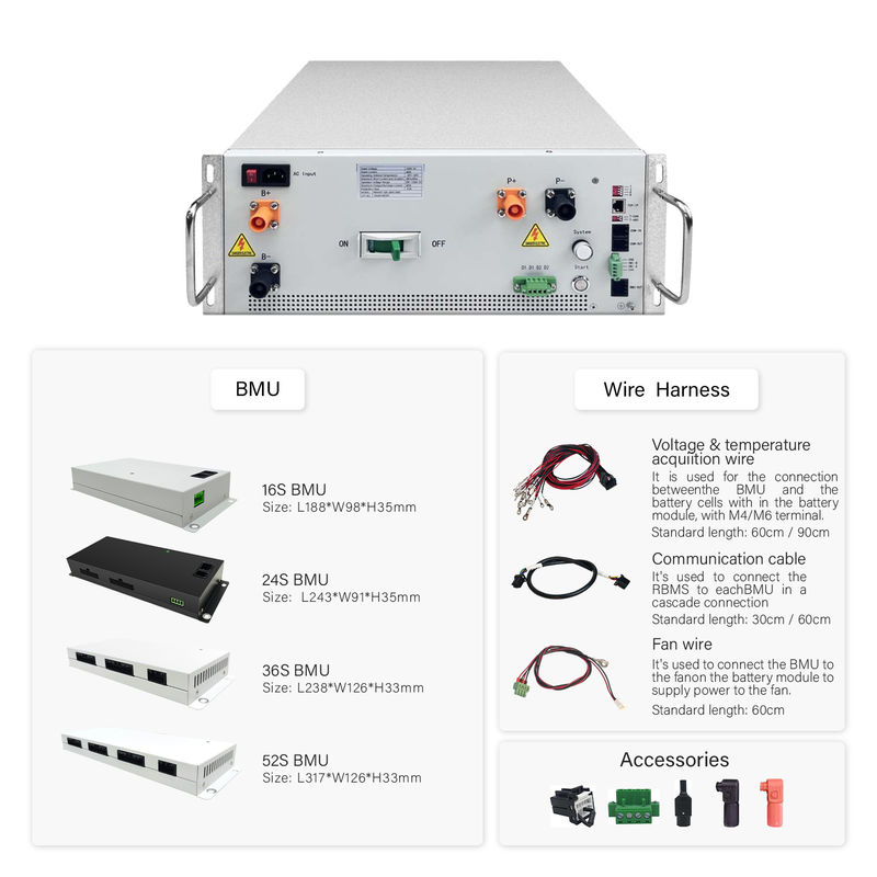 1500V BMS Energy Storage BMS 160A 200A 250A Lifepo4 BMS Battery Management System For Battery ...