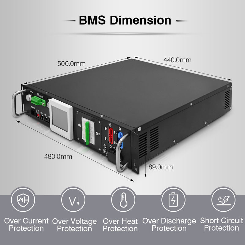 120V-500V Voltage BMS For LFP NMC LTO Batteries With CAN/RS485 Interface