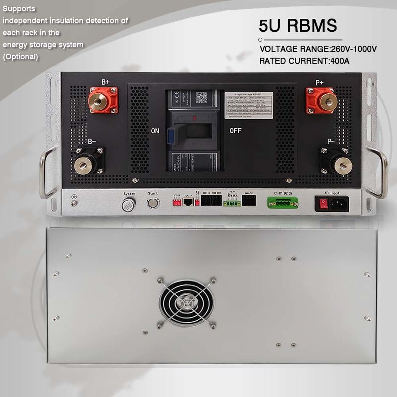 5U size BMS Master Slave 720V 400A discharge current for UPS backup