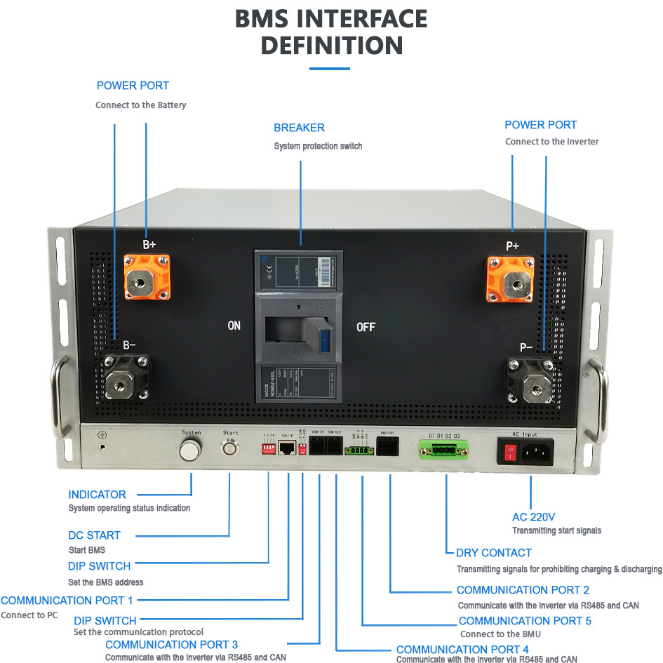 RS485 Communication Interface Lifepo4 Bms With Pre - Charge Function