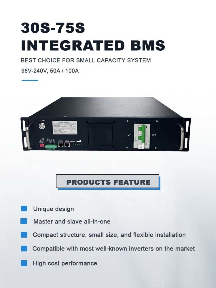 high voltage BMS(HV BMS) 75S 240V 50A Intergrated BMS With Parallel ...